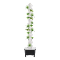 12-Tier Hydroponic Growing Tower, 60-Plant Indoor Gardening System w ...