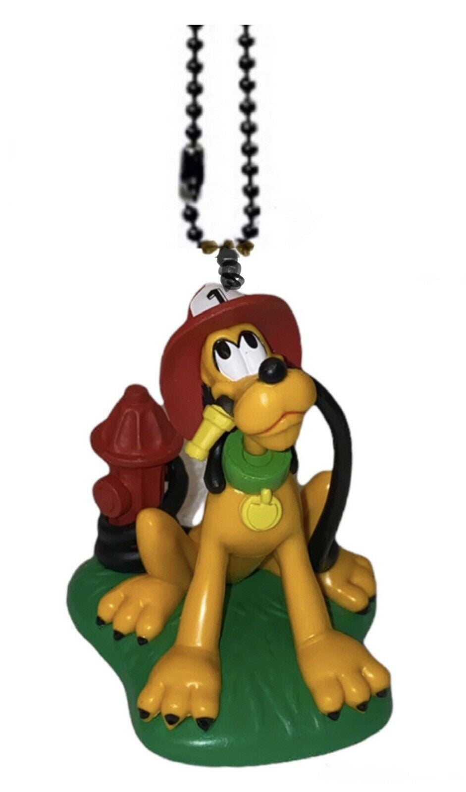 3" Firefighter Pluto Dog PVC Keychain Dangler Figure Mickey Pet Charm ...
