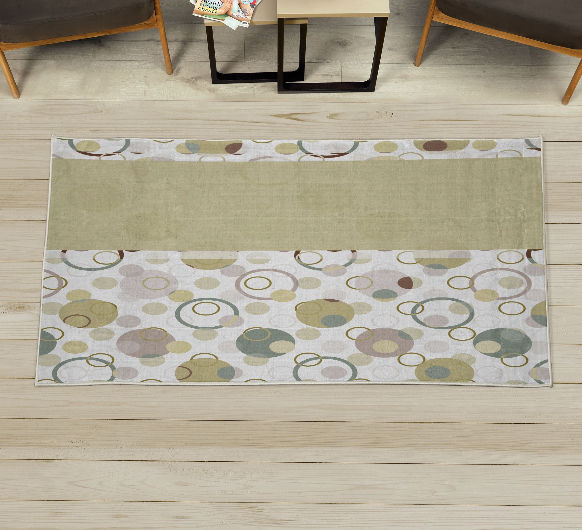 Abstract Decorative Rug, Circular Shaped Round Interlace Forms ...