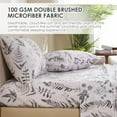 Boho Floral Sheet Set Full Size, 4 Piece Grey Herbs Ferns Printed ...