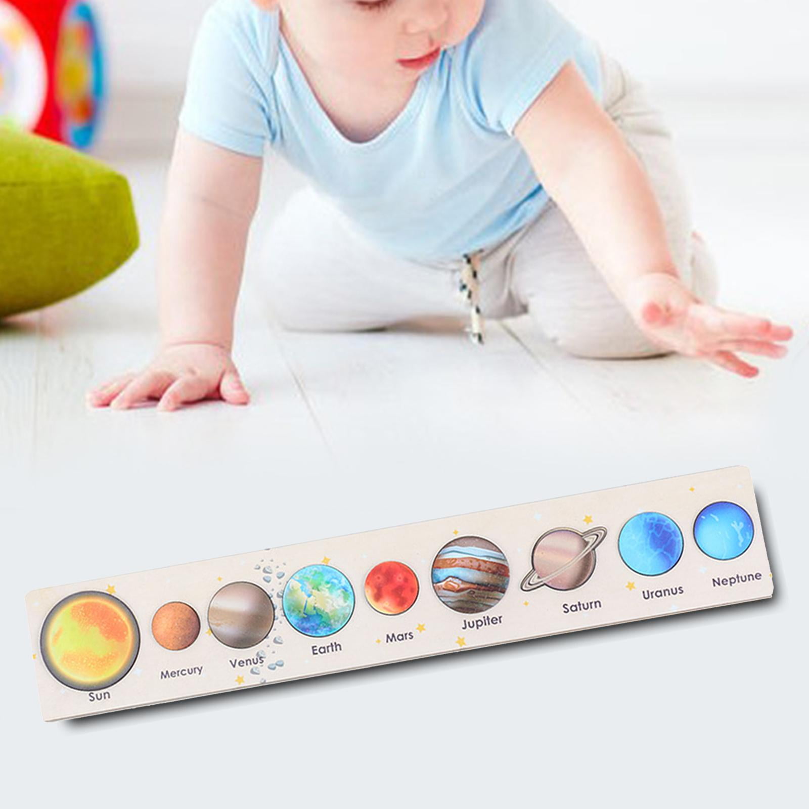 Wooden Solar System Puzzles Educational Toy Matching Blocks Board Game ...