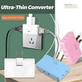 Pink Rotatable Socket Converter 3 Way Outlet Plug Adapter 180 Degree ...