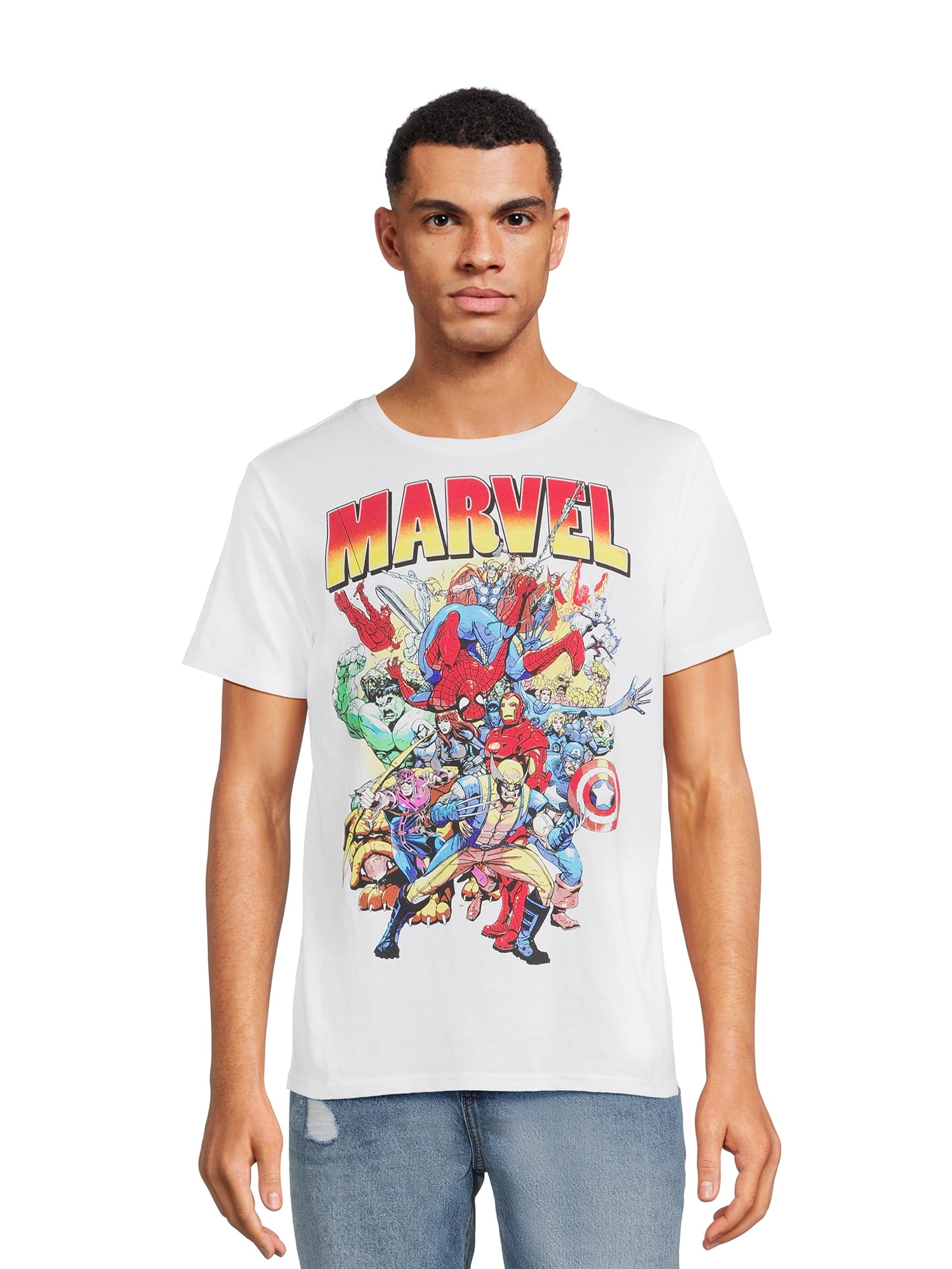 Marvel Characters Men's & Big Men's Graphic Tee Shirt, Sizes S-3XL ...