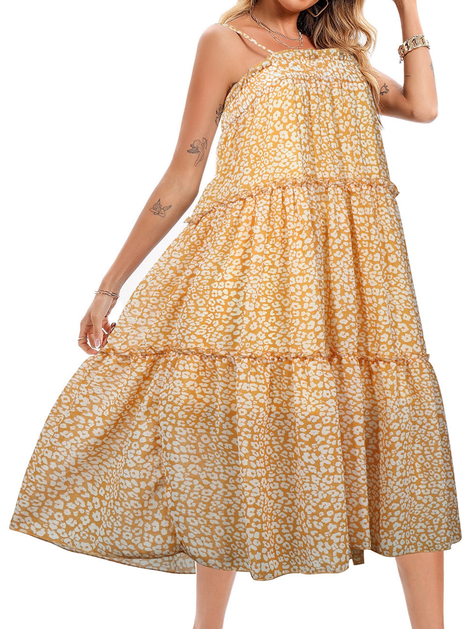 Casual Light Yellow Dress