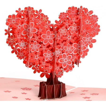 Love Heart Pop Up Card, Handmade 3D Popup Greeting Cards for Mothers ...