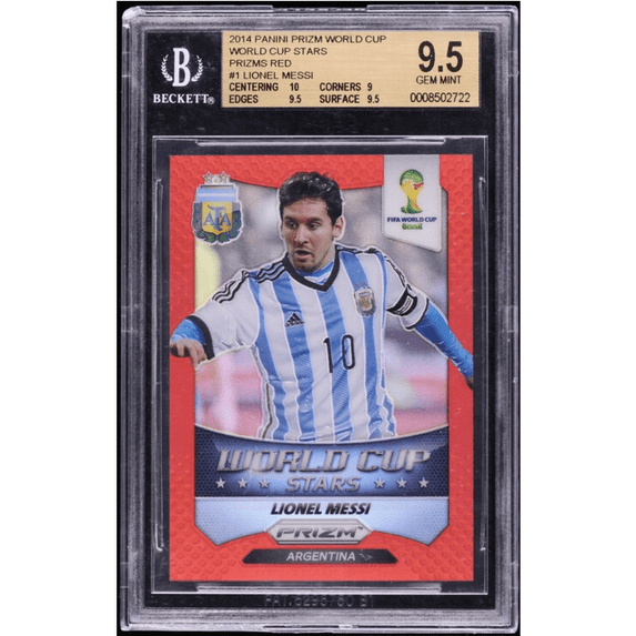 2014 Panini Prizm Lionel Messi #1 World Cup Stars BGS 9.5 /149 Top POP ...