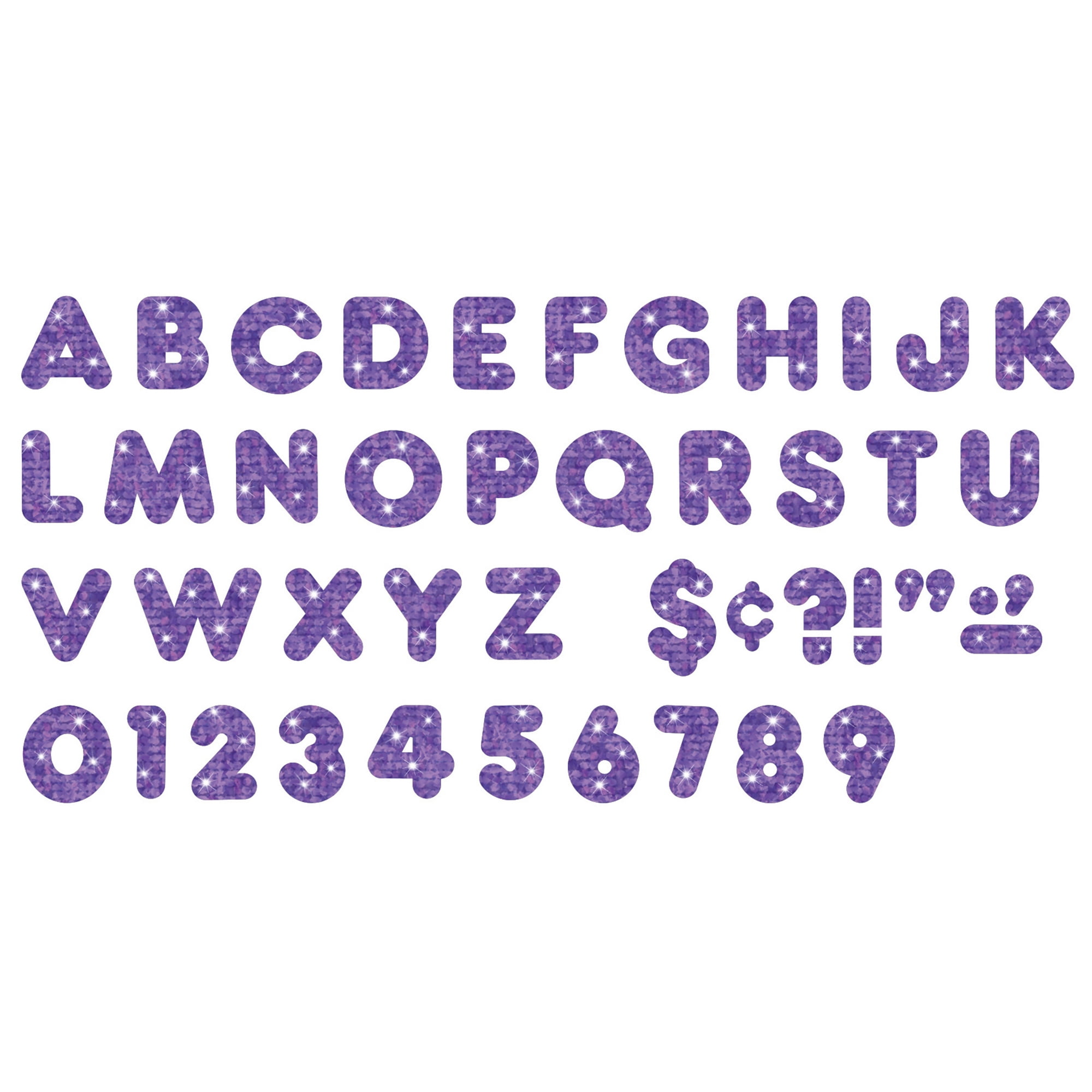 Purple Glitter Display Lettering