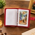 Catholic Card Holder – Faux Leather Red Prayer Card Organizer, Snap ...