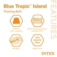 Intex Blue Tropic Inflatable Lake Island Float with Cooler, Cupholders ...