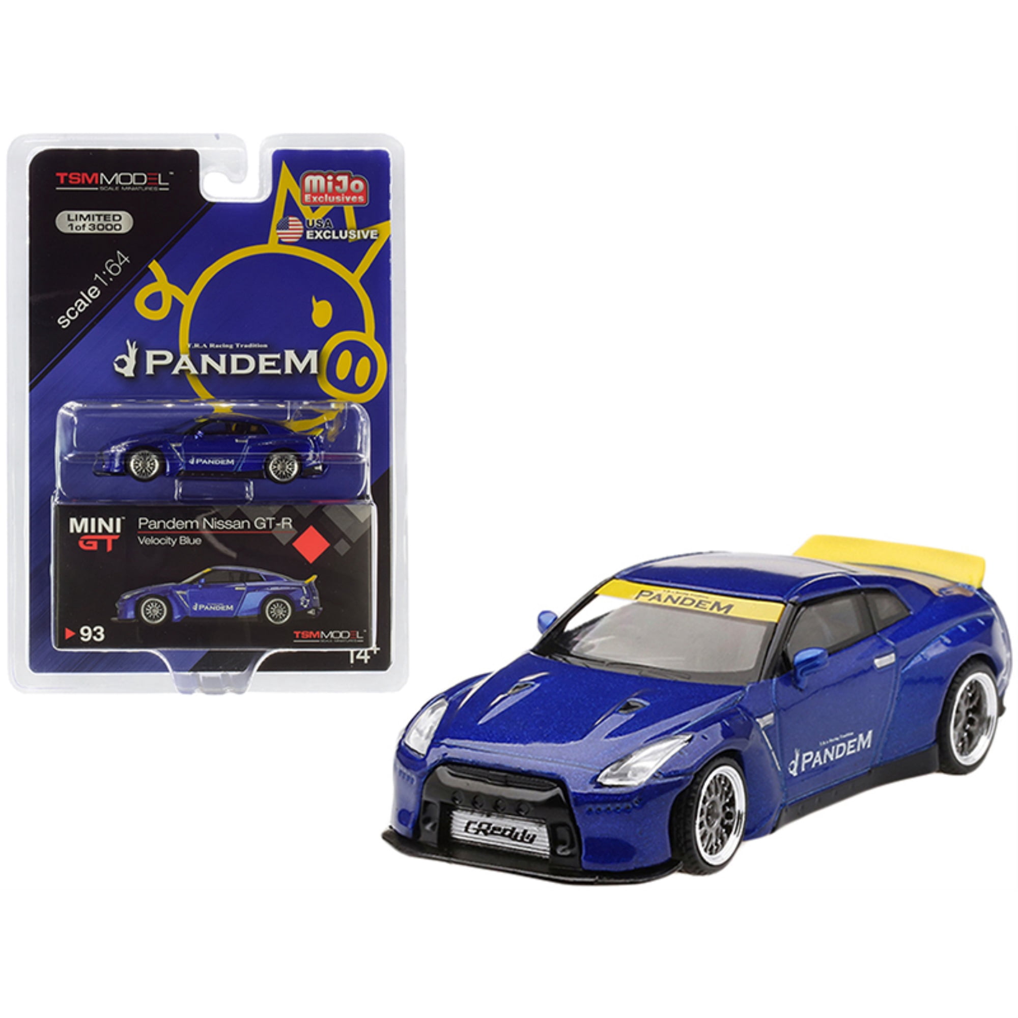 Nissan GT-R R35 Pandem con velocidad de cola de pato azul metálico ...