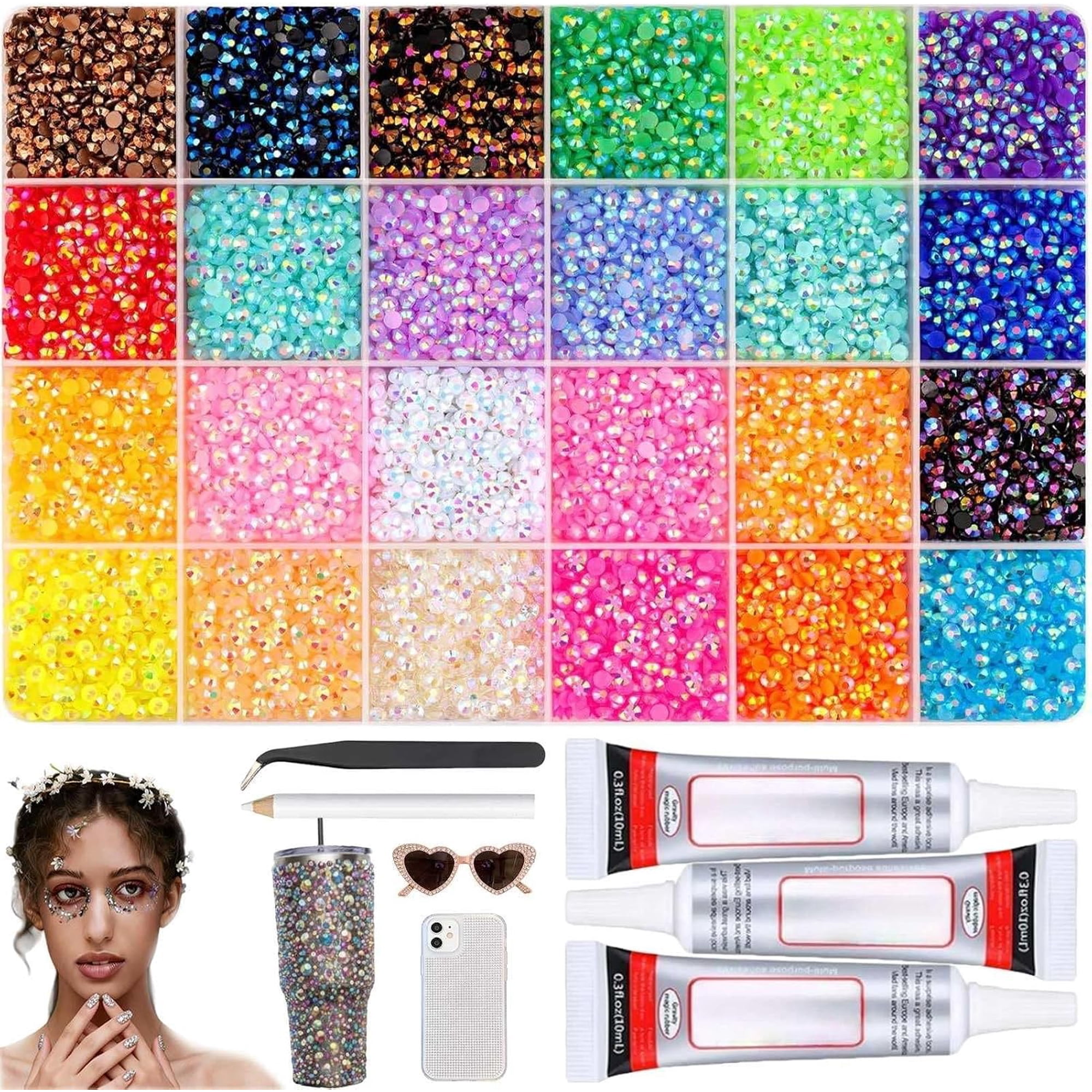 Click here for Tuofengsm 32000pcs Resin Jelly Rhinestones For Bed... prices