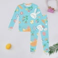 Bunny Pajamas for Girls kids Toddler 2 PCS Easter Loungewear PulloverR ...