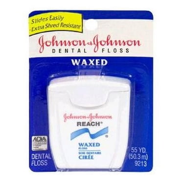 Johnson & Johnson REACH Dental Floss, 3 Pack Mint Waxed Floss for Teeth ...