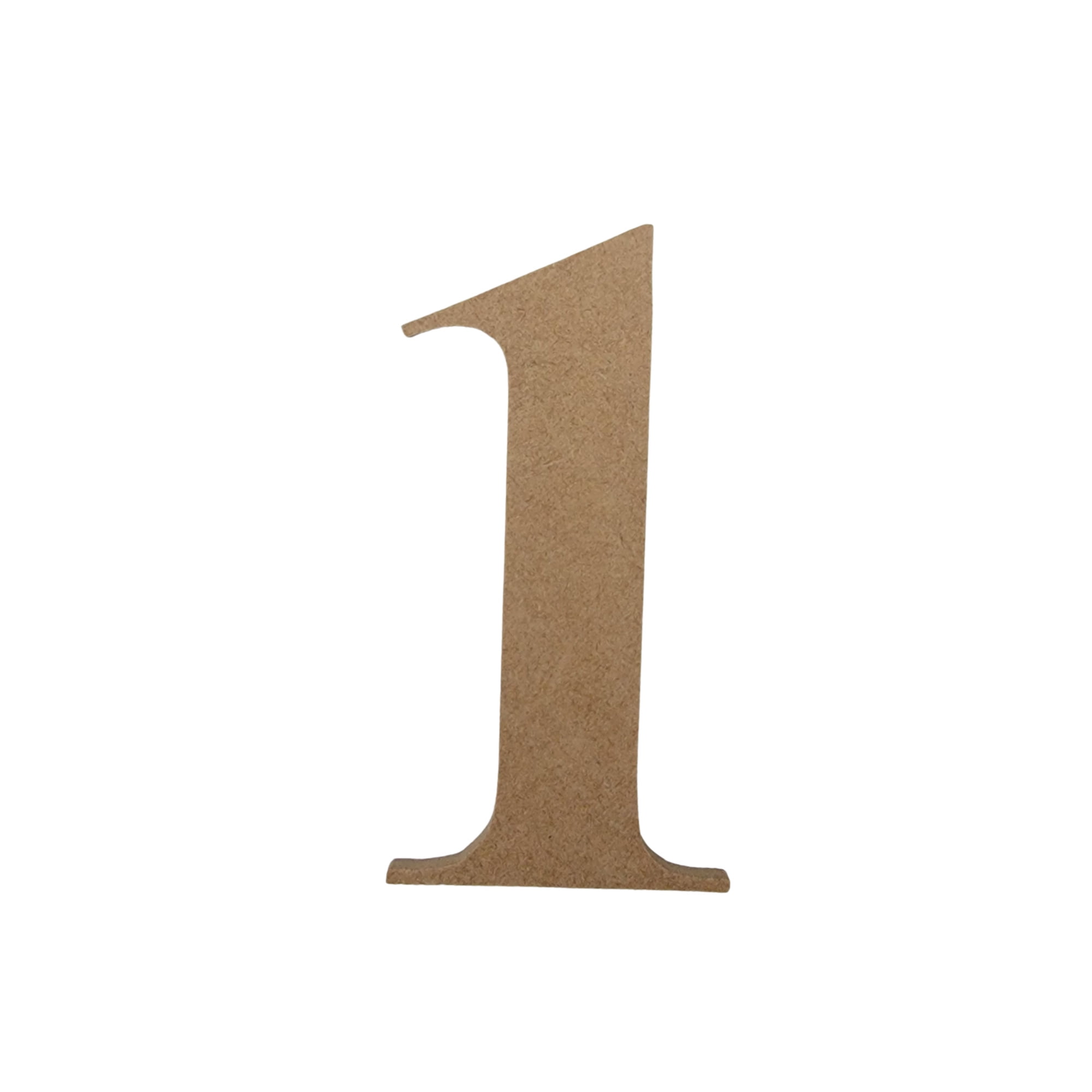 Wooden Number Unfinished, Times Font, Craft Cutout - Walmart.com