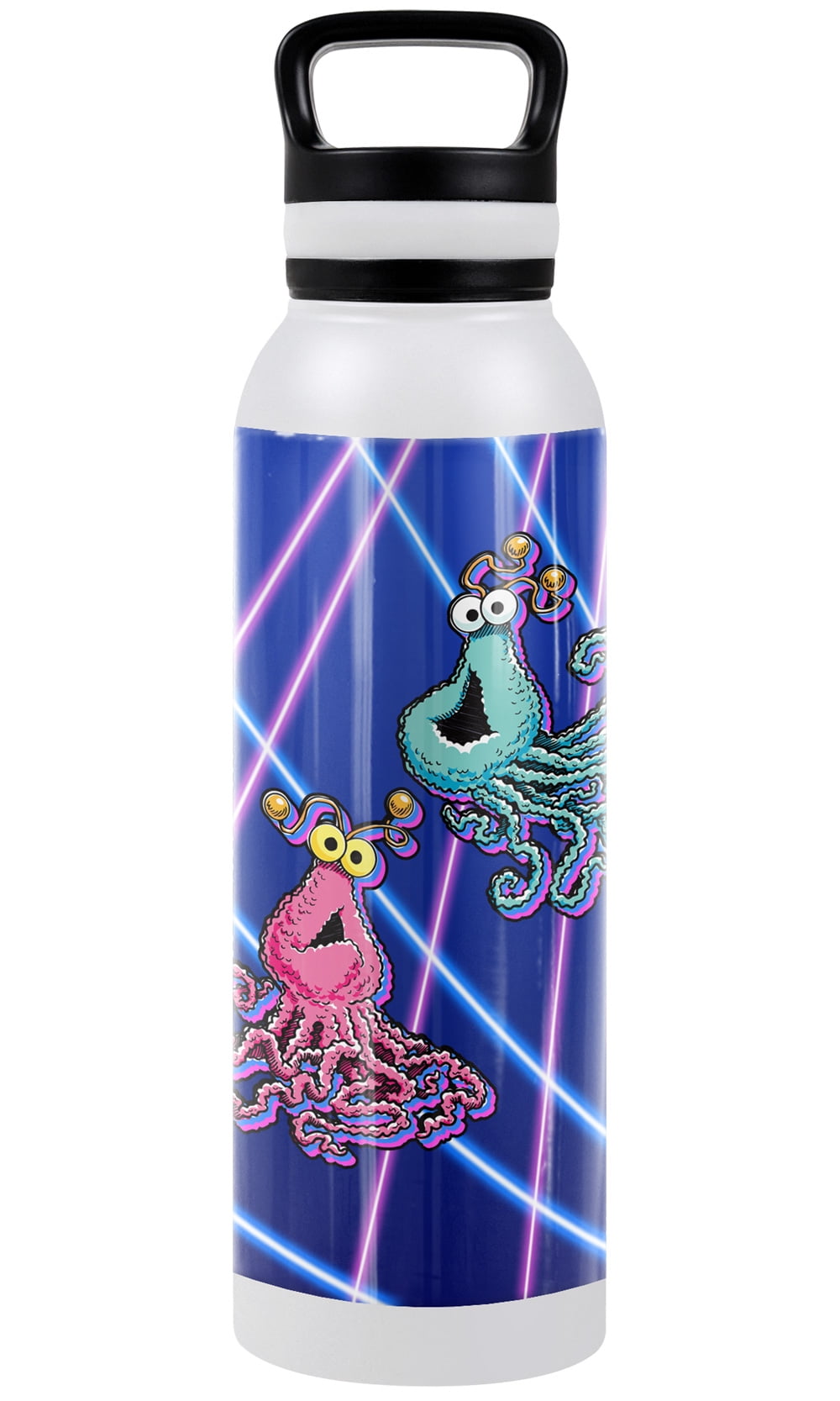 Sesame Street Official Yip Yip Lasers 24 oz Insulated Canteen Water Bottle, Leak Resistant ...