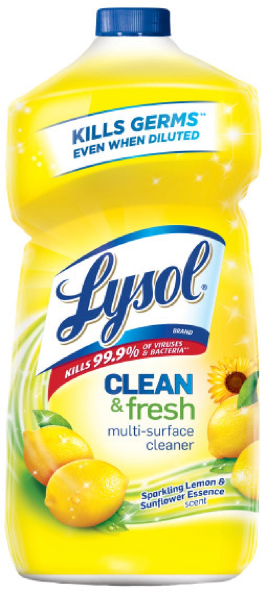 4 Pack - Lysol Clean & Fresh Multi-Surface Cleaner, Lemon & Sunflower ...
