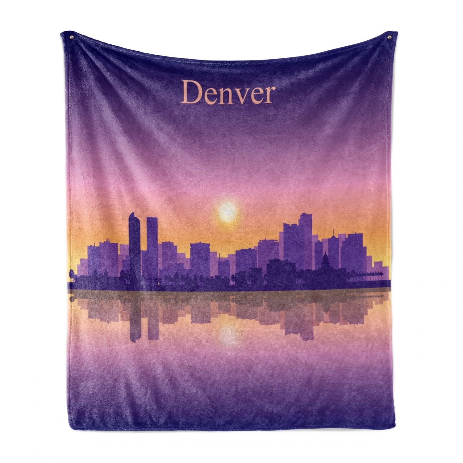Denver Soft Flannel Fleece Blanket, Dramatic Colorado Sunset Sky ...