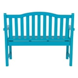 Shine Company Belfort Garden Bench - Turquoise - Walmart.com