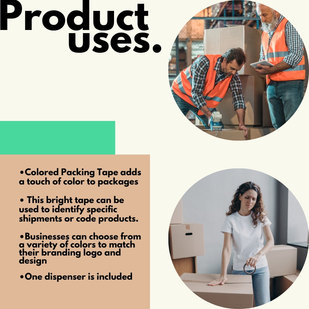 Buy Green Color Carton Box Sealing Tape 2 Inch x 110 Yards 2 Mil Thick ...