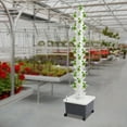 15-Tier White PP Hydroponic Tower System 4-Wheel Mobile High-Yield ...