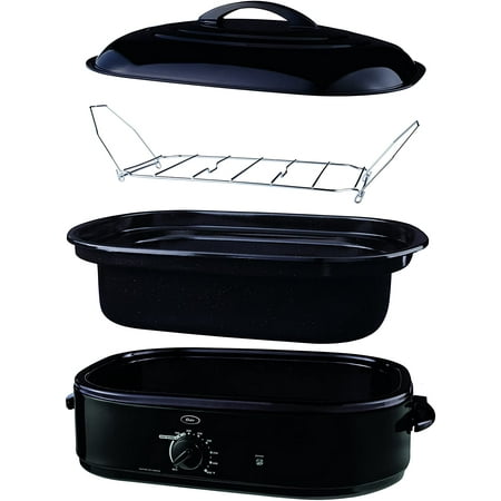 Oster CKSTRS18-BSB 18-Quart Roaster Oven with Self-Basting Lid, Black ...
