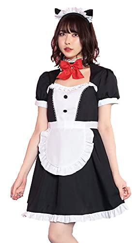 Party City Tokimeki Graffiti Cosplay Nekomimi Maid Women's Black ...