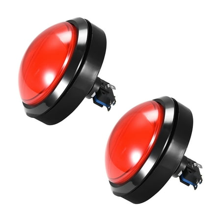 Game Push Button 98mm Round 12V LED Illuminated Push Button Switch with Micro switch for Arcade ...