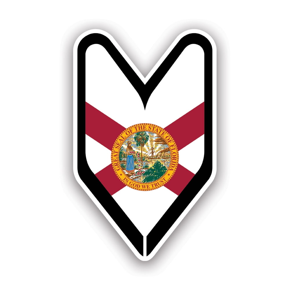 Florida Driver Badge Sticker Decal - Self Adhesive Vinyl - Weatherproof ...