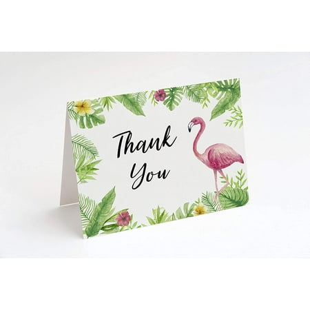 Flamingo Thank You Cards Let's Flamingle Notes Folded Cards Baby Bridal ...
