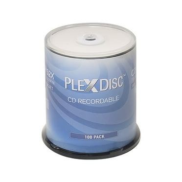 100 PC PlexDisc 16X 4.7 GB DVD-R White Inkjet Hub Printable Disc 632 ...