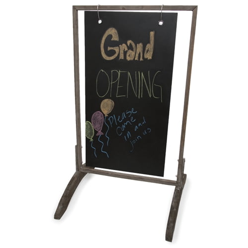 Swinging Wooden Two Sided Chalkboard Display Sign - Large 36in ...