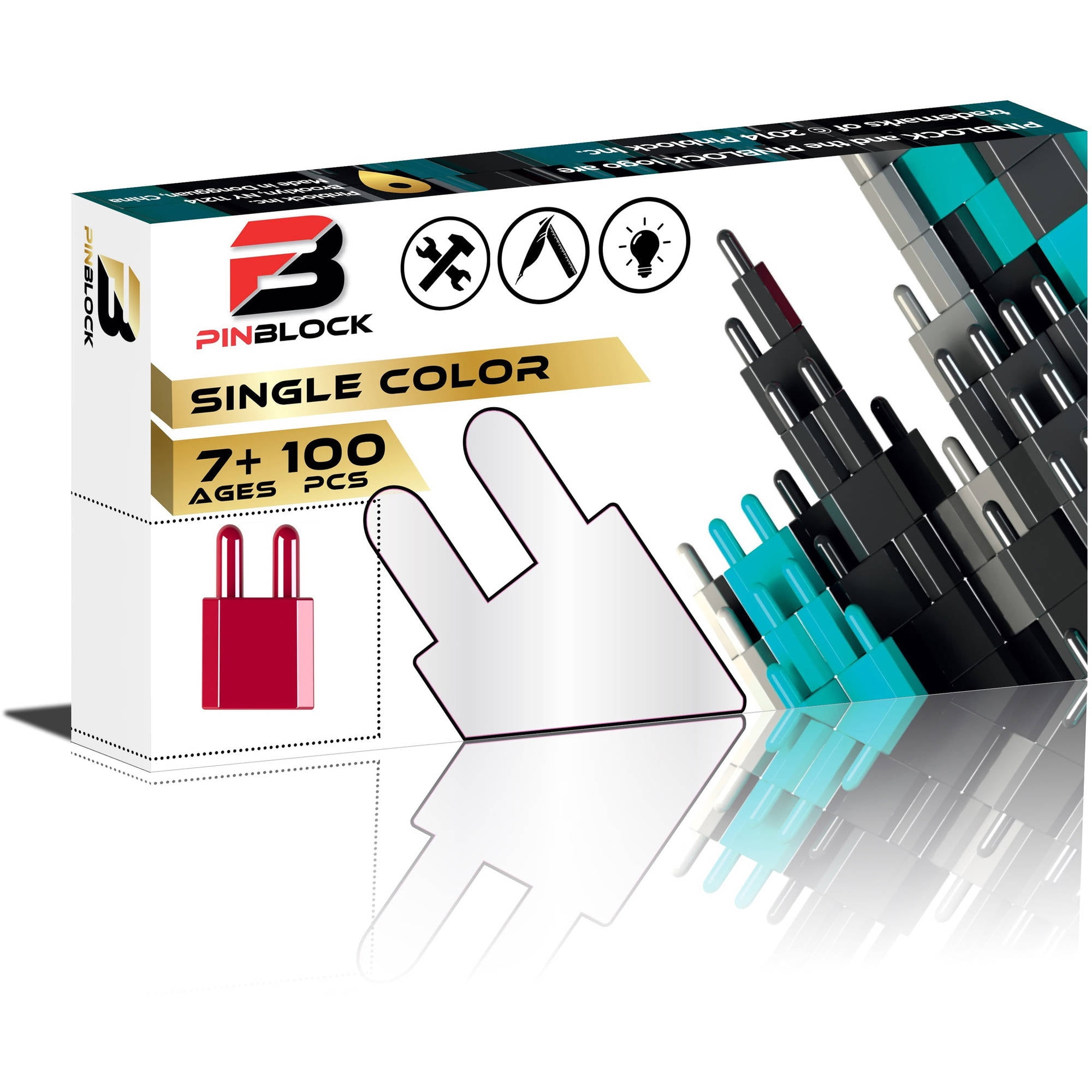 Pinblock Single Color, PB201509, 100 Pieces, Dark Red/Dark Red ...