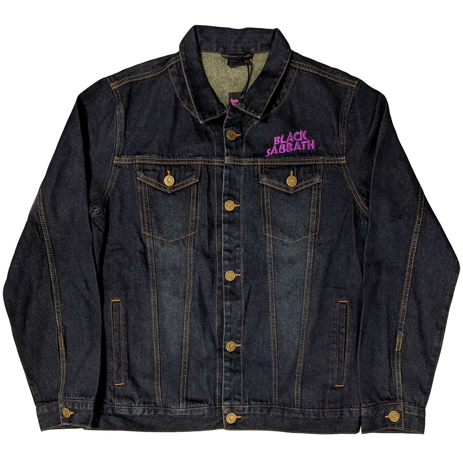 Click here for Black Sabbath Adult Wavy Logo Denim Jacket Xxl prices