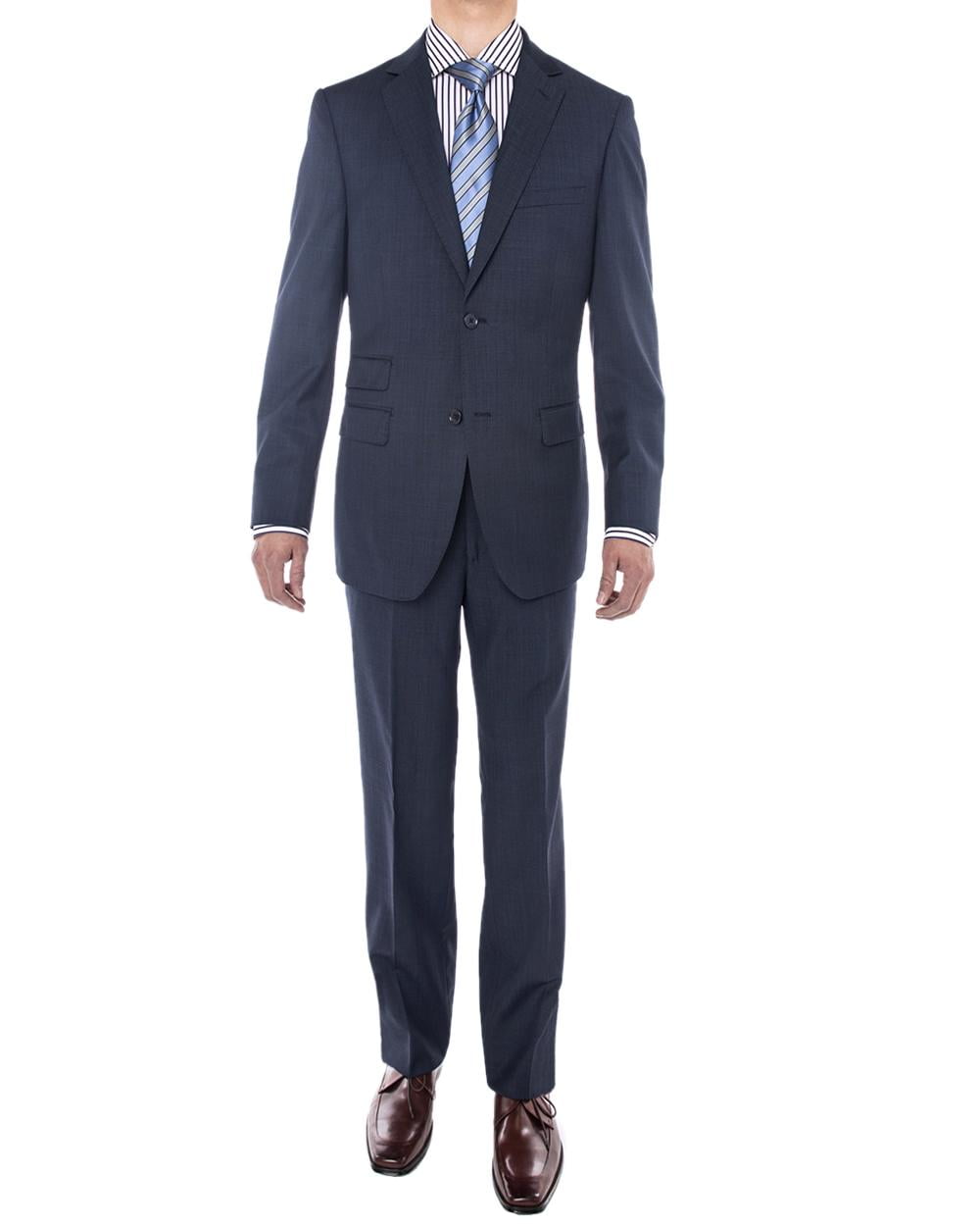 LN LUCIANO NATAZZI Men's Two Button Suit Side Vent Jacket Super 160'S ...