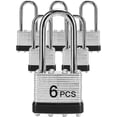RGRVFD-Padlocks with Same Key, 6 Pcs Laminated Keyed Padlock (1-9/16 ...