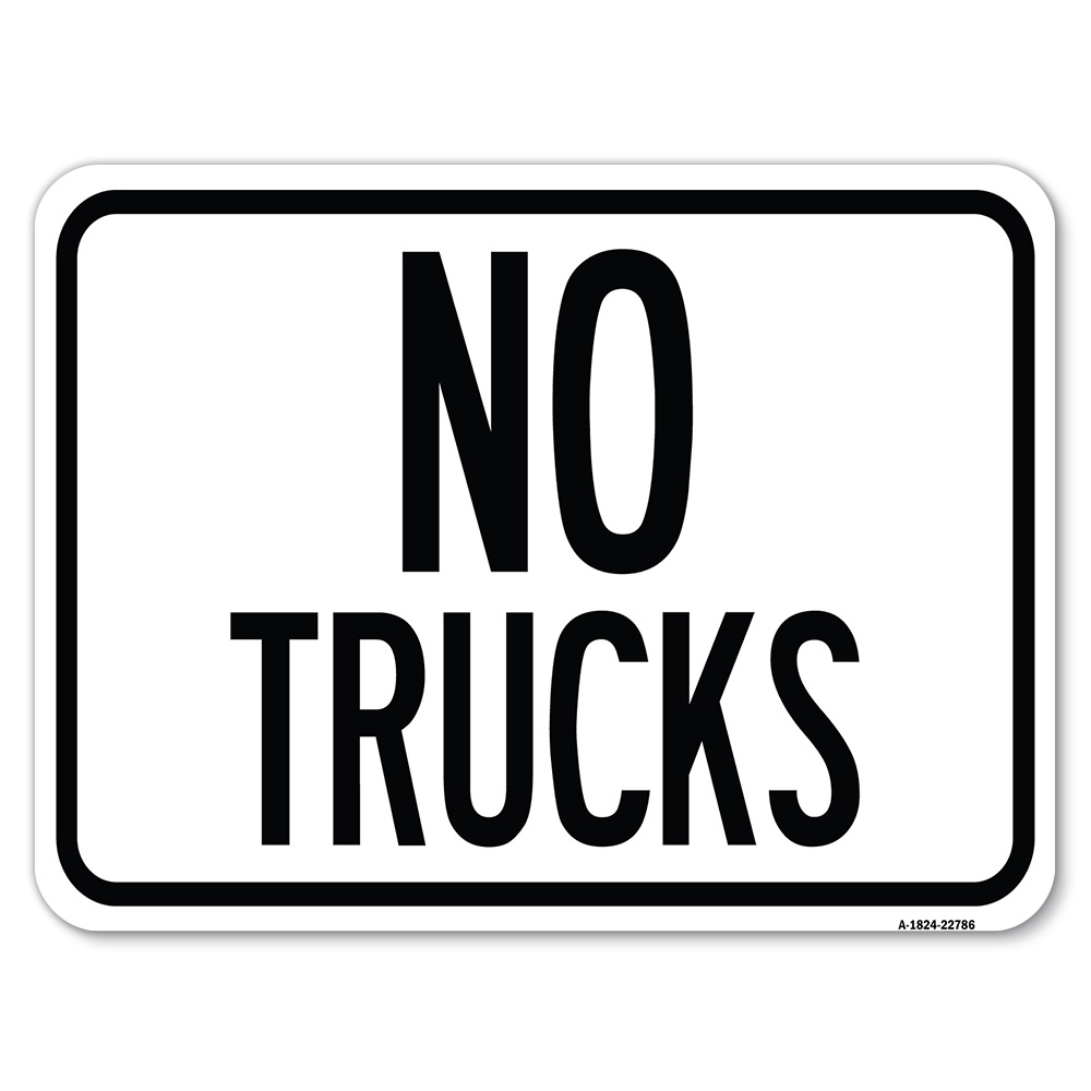 Truck Sign No Trucks Heavy Gauge Aluminum Rust Proof Parking Sign truck-sign-no-trucks-heavy-gauge-aluminum-rust-proof-parking-sign
