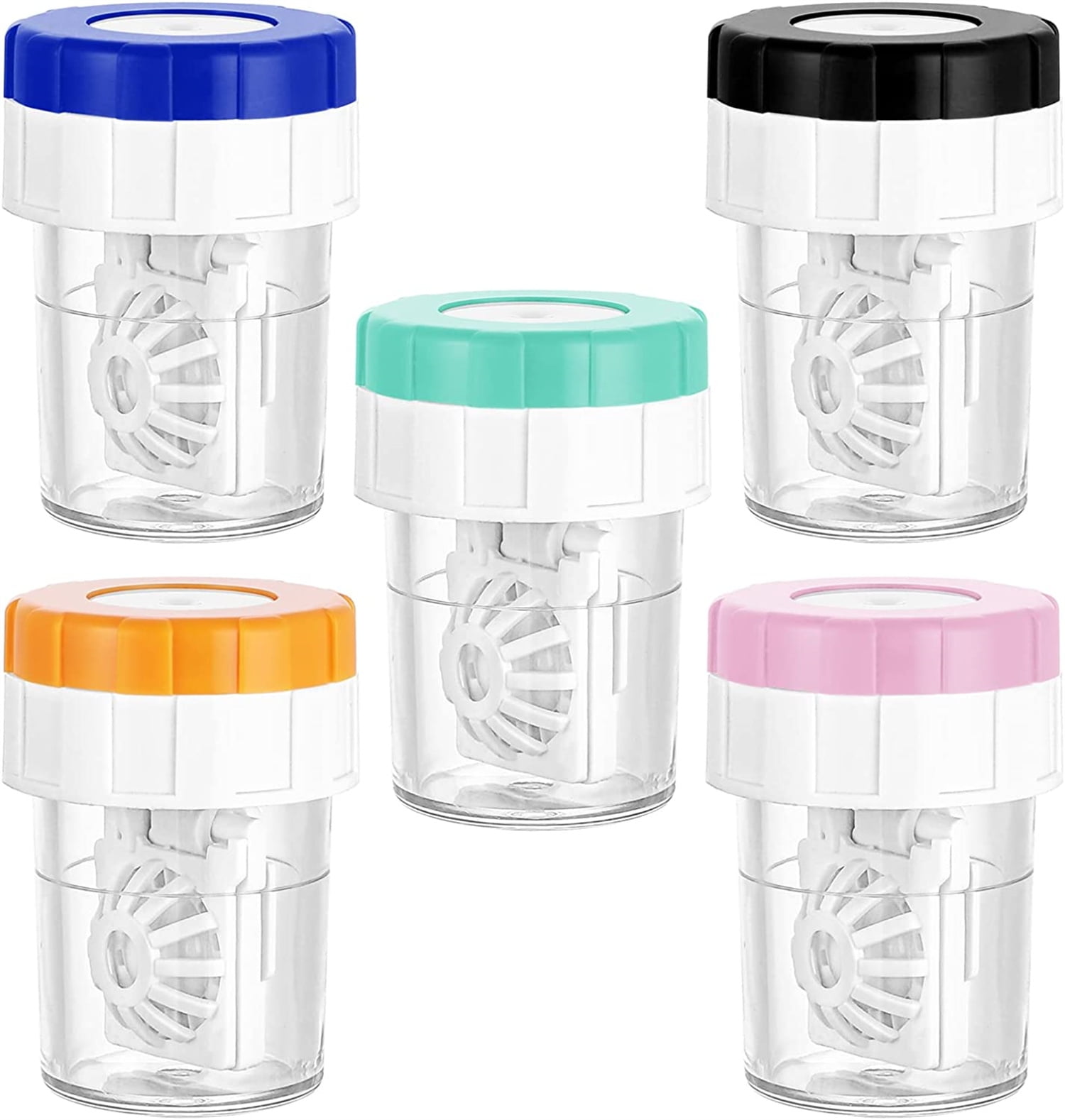 5 Pieces Contact Lens Barrel Cases Contact Lens Cleaner Washer Manual ...
