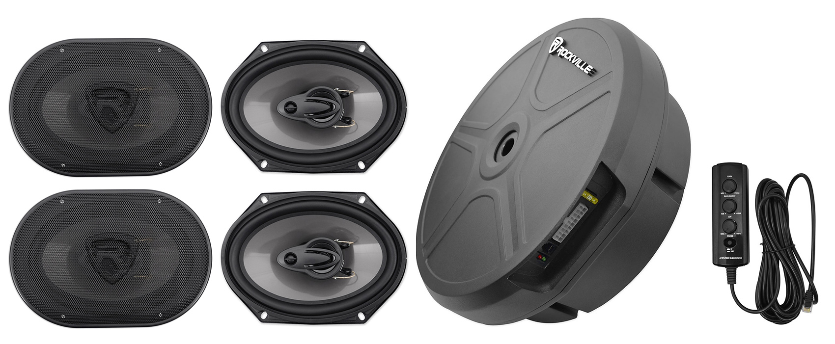 Car Electronics 2 Rockville RV69 4A 6x9 1000w 4 Way Car Speakers 2 3 