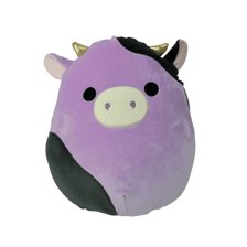 Kellytoy Official Squishmallows Fuzzy 24 inch Ingrid the Purple Cow ...