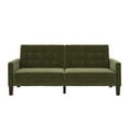 Better Homes & Gardens Porter Velvet Tufted Futon, Olive - Walmart.com