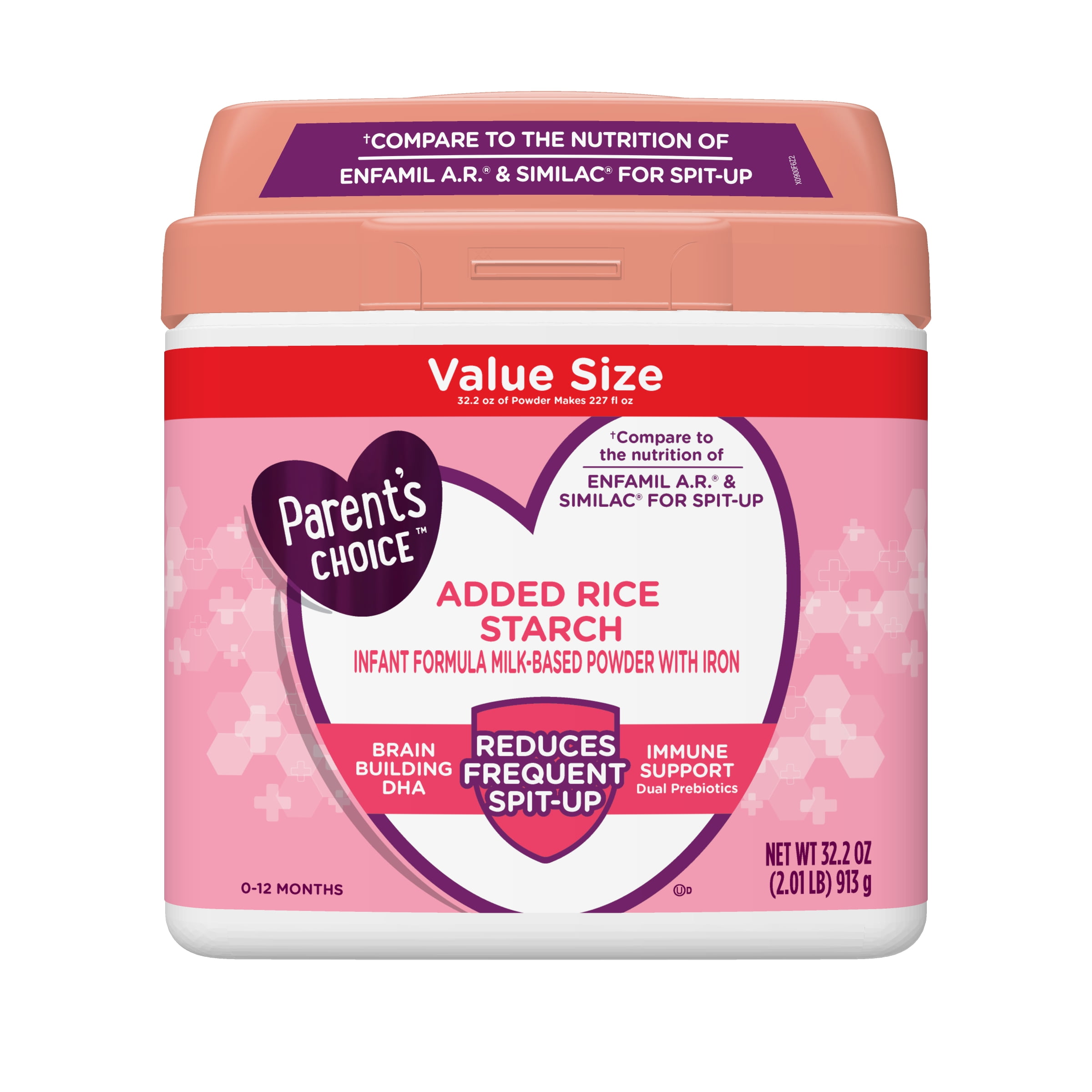 Parent's Choice Added Rice Starch Baby Formula Powder For Spit-Up, 32.2 ...