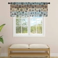 Animal Paw Print Semi Sheer Valance Curtains Dog Claws Pattern Brown ...