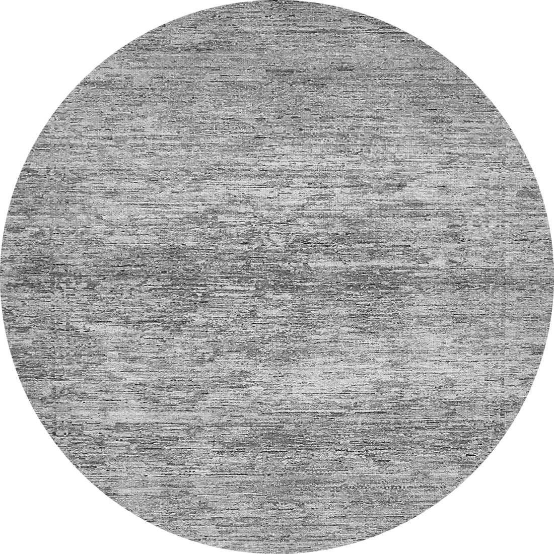 Ahgly Company Indoor Round Abstract Gray Modern Area Rugs, 6' Round ...