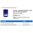 Chevy Silverado 2500 HD 2020-2023 Oil Filter - GM Original Equipment ...