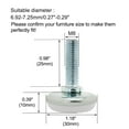 Unique Bargains M8 x 0.98'' x 1.18'' Leveling Feet Adjustable Leveler ...