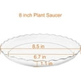 6 Pack 8 Inch Plant Saucers, Heavy Duty Plastic Water Trays for Flower ...