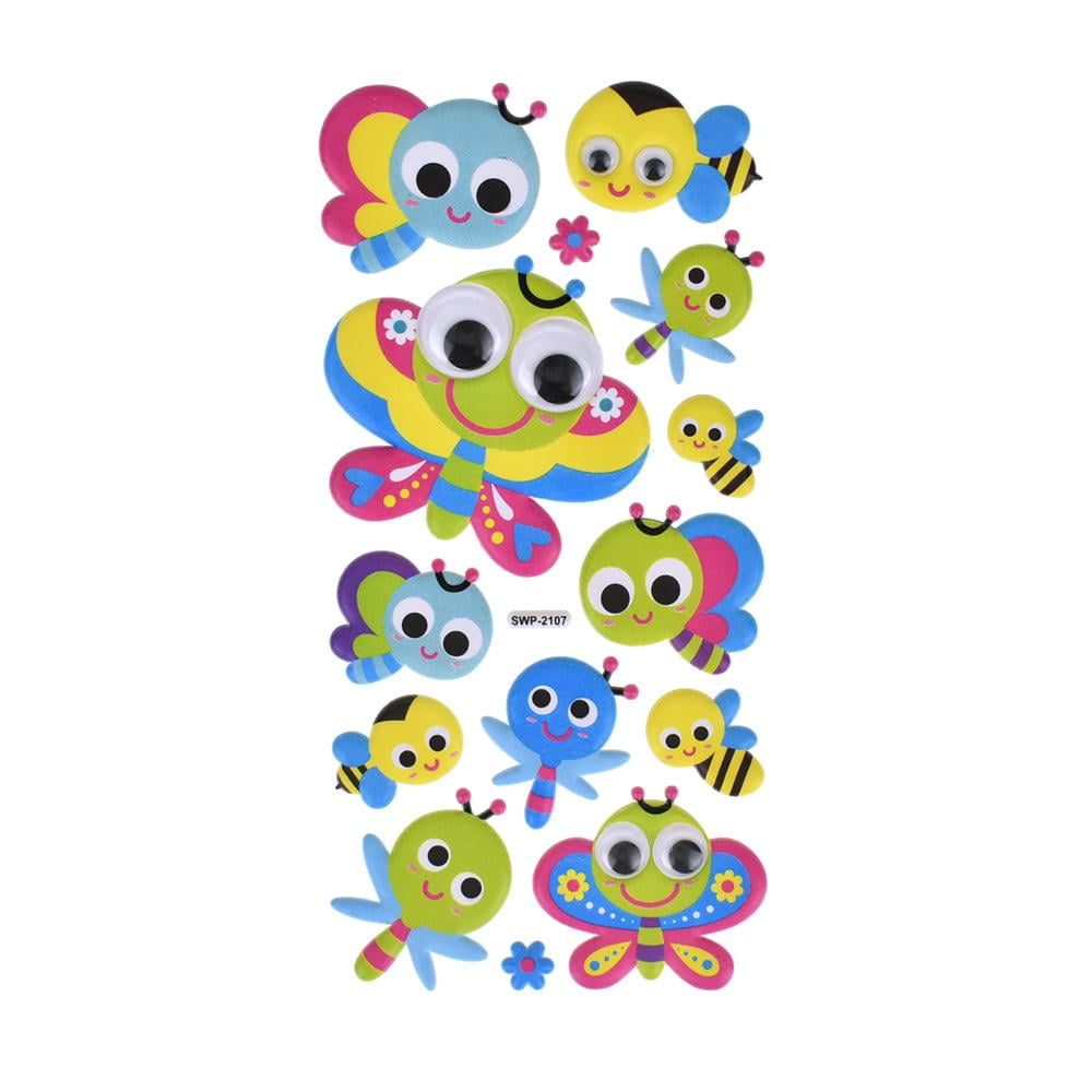Flying Friends Googly Eye Puffy Stickers, 14-Piece - Walmart.com