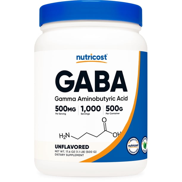 Nutricost Pure GABA 500G Supplement Powder (Gamma Aminobutyric Acid ...