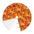 Christmas Tree Skirt - Autumn Maple Leaf Pile Halloween Tree Skirt ...