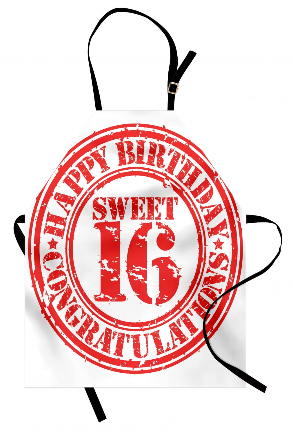 16th Birthday Apron Vintage Rubber Stamp Old Fashioned Greeting Sign ...